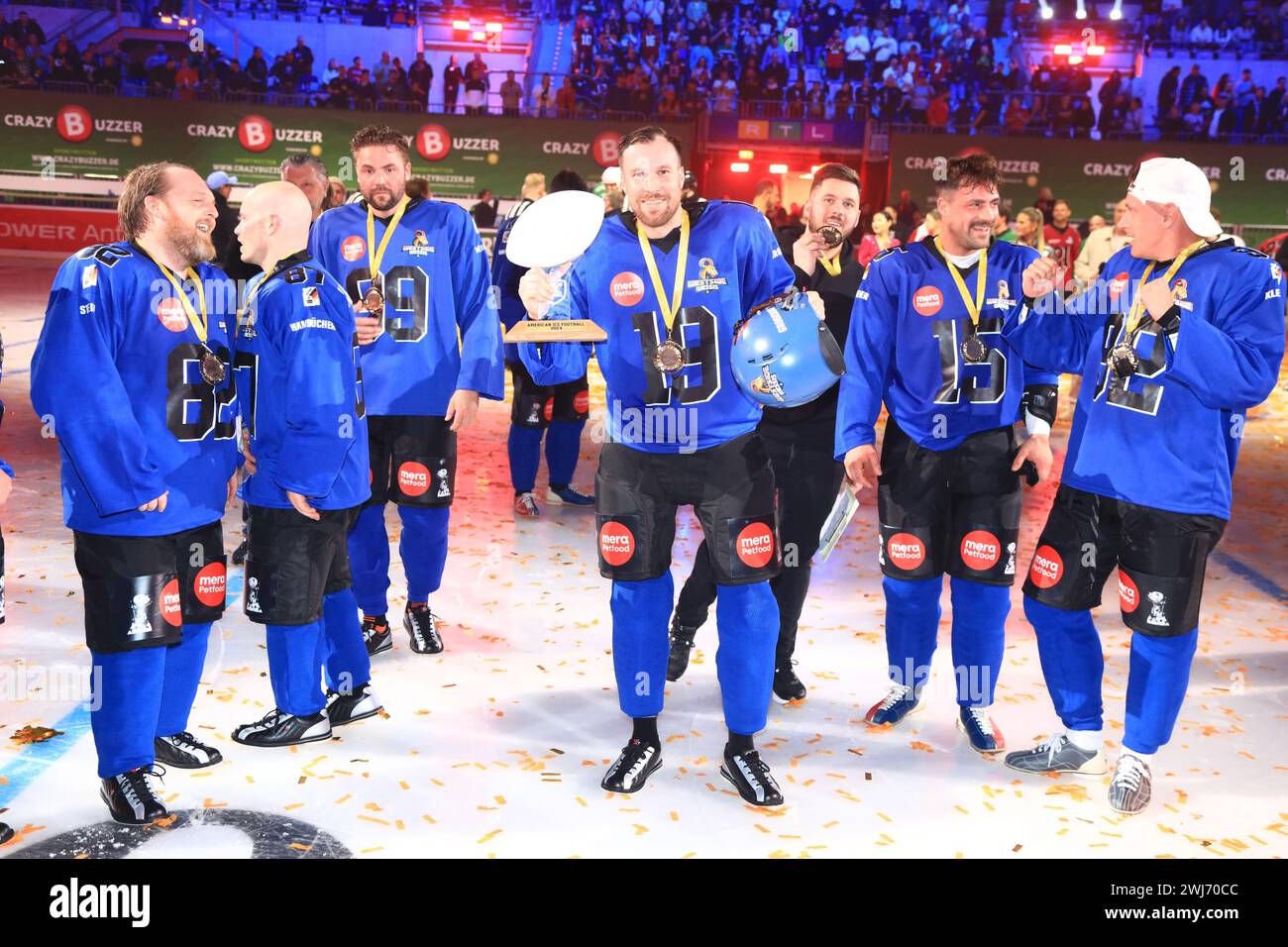 American Ice Football - Das Event-Spektakel von RTL in der SAP Arena. Mannheim, 11.02.2024 Stock ...