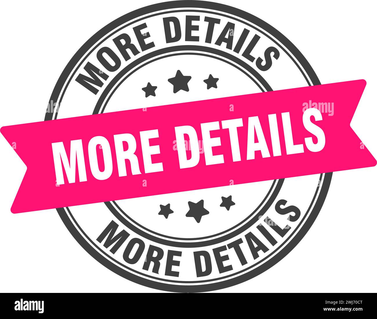 more details stamp. more details round sign. label on transparent ...