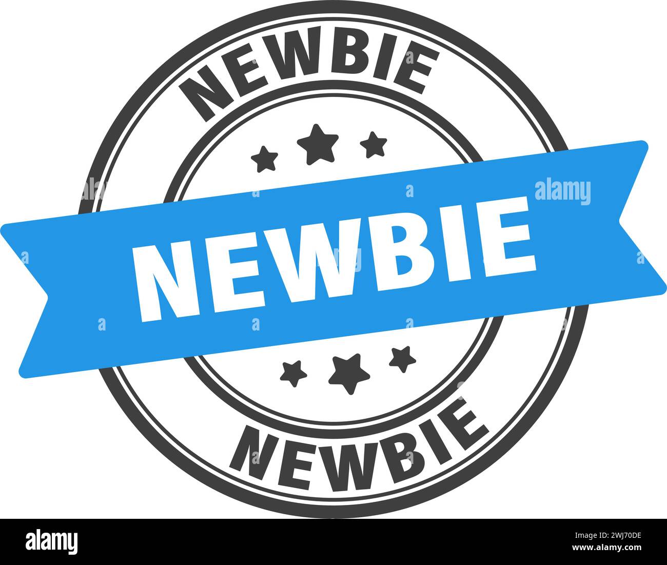 newbie stamp. newbie round sign. label on transparent background Stock ...