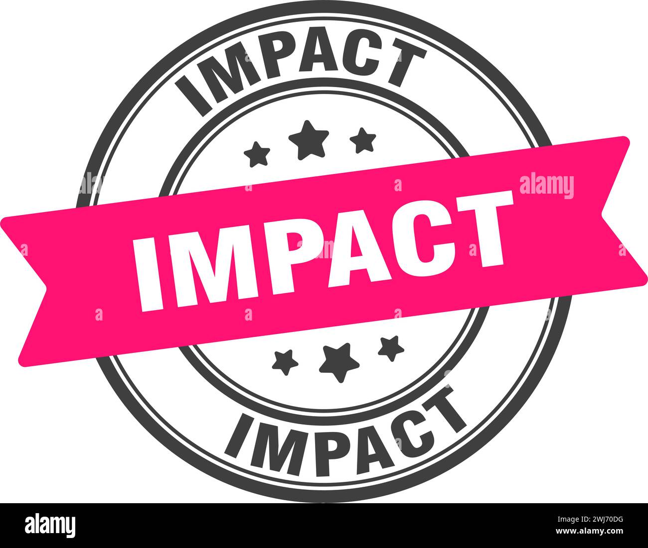 impact stamp. impact round sign. label on transparent background Stock ...