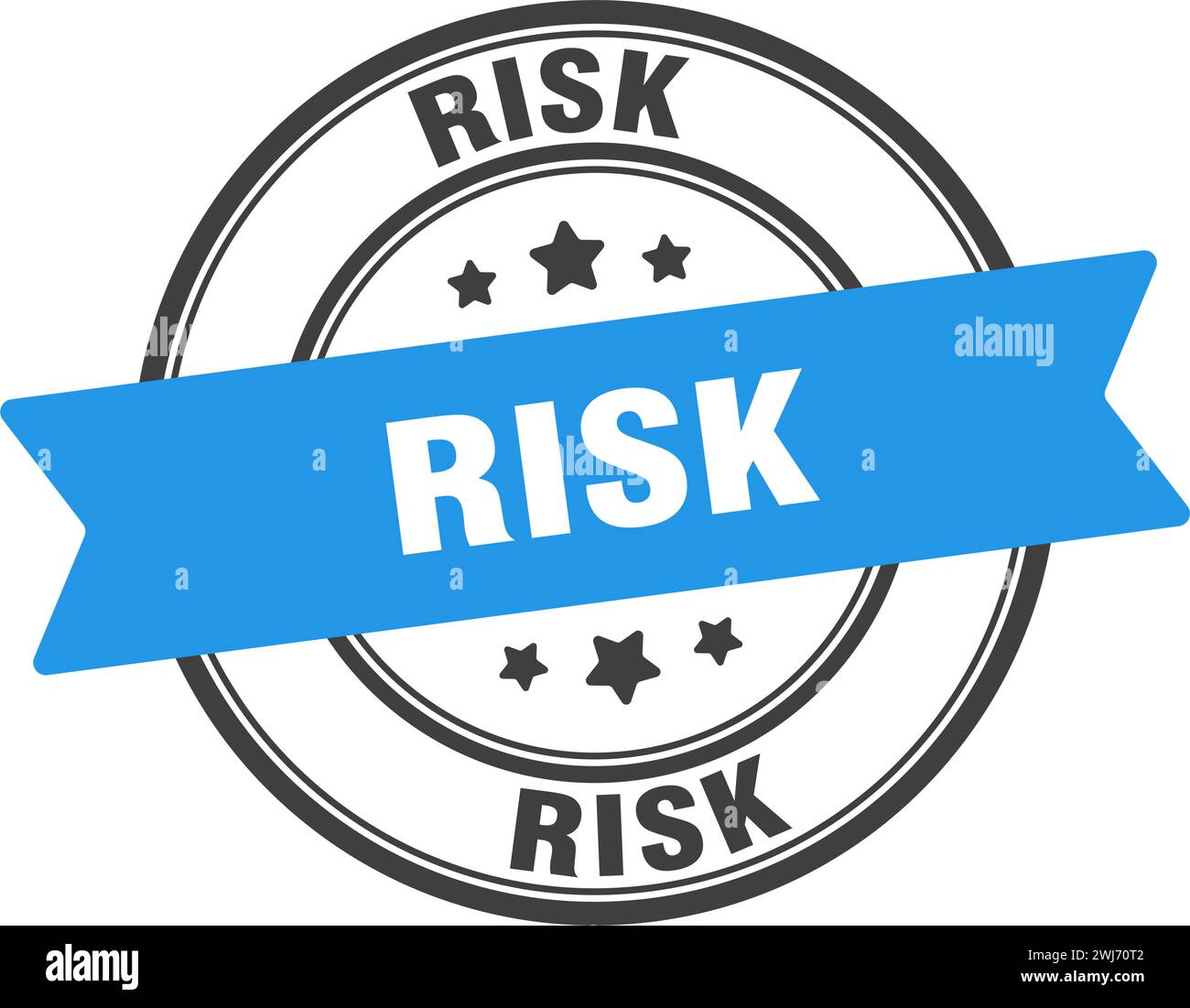 risk stamp. risk round sign. label on transparent background Stock ...