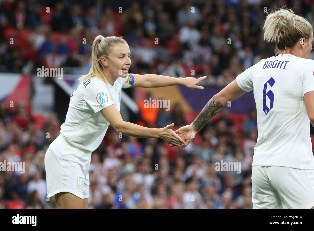 Leah Williamson captain and Millie Bright England v Austria UEFA Womens ...