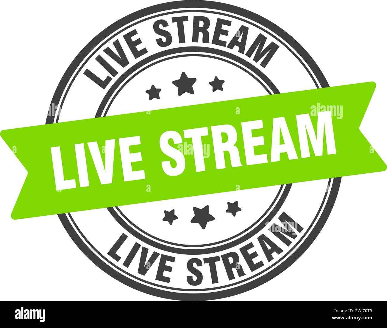 live stream stamp. live stream round sign. label on transparent ...