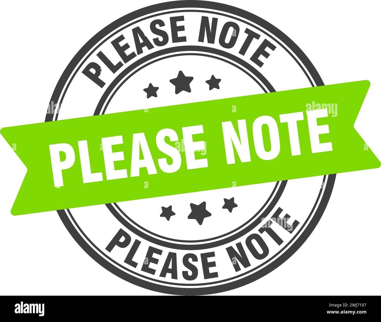 please note stamp. please note round sign. label on transparent ...