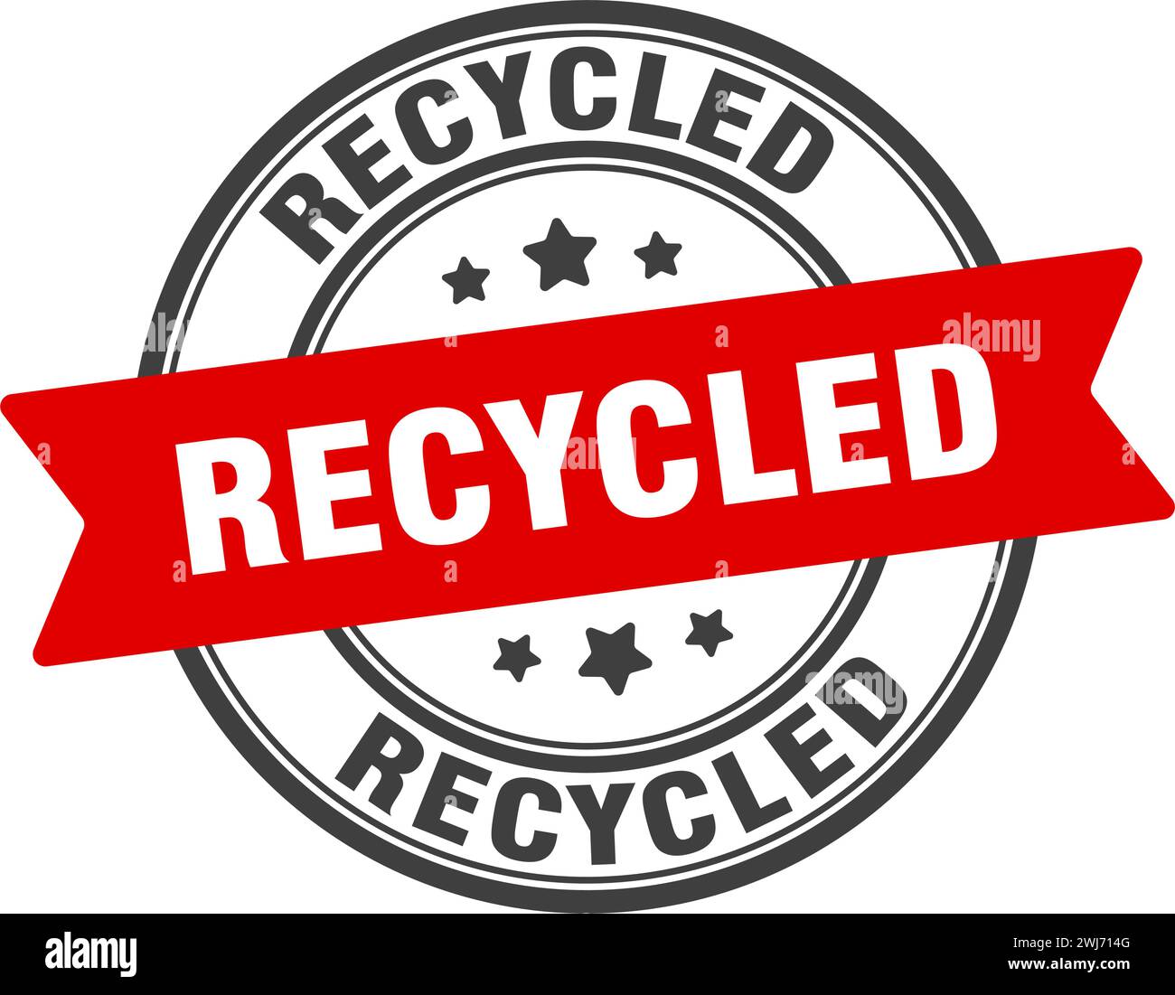 recycled stamp. recycled round sign. label on transparent background ...