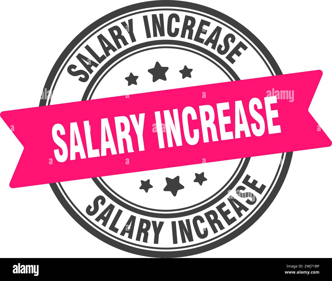 salary increase stamp. salary increase round sign. label on transparent background Stock Vector ...