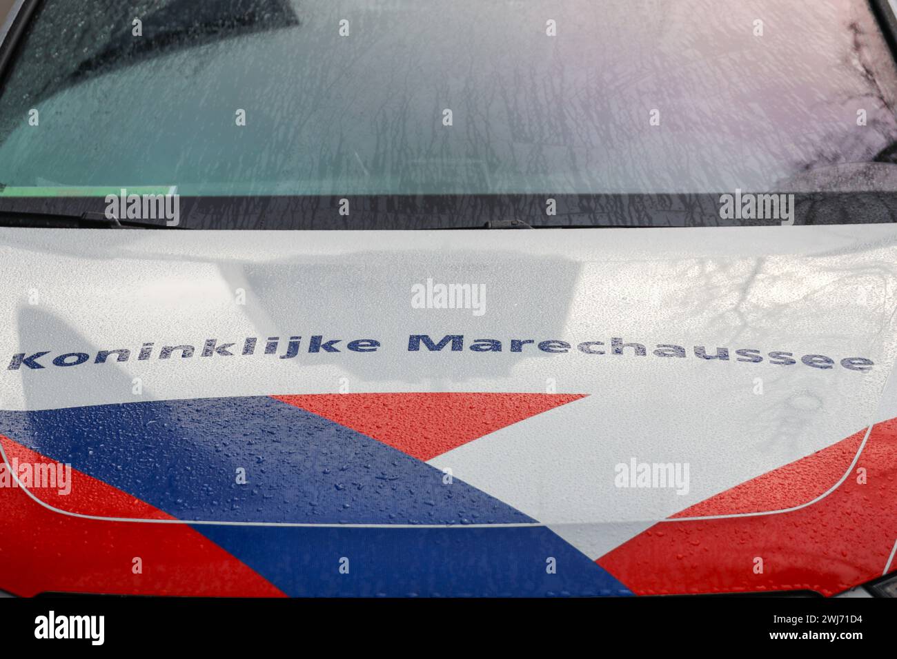 Vehicles of military police named Koninklijke Marechaussee at Rotterdam ...