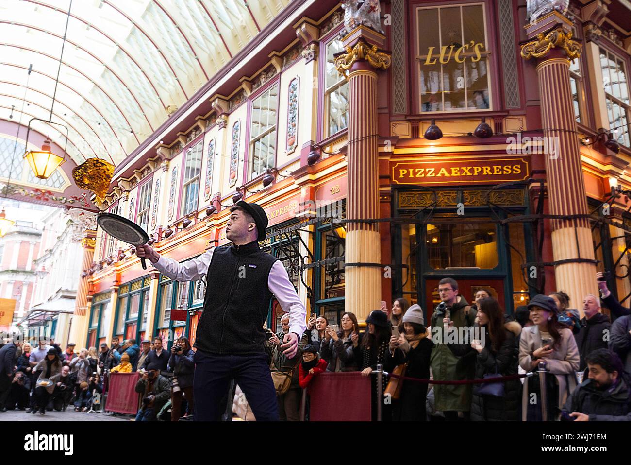EDITORIAL USE ONLY People take part in the annual Leadenhall Market ...