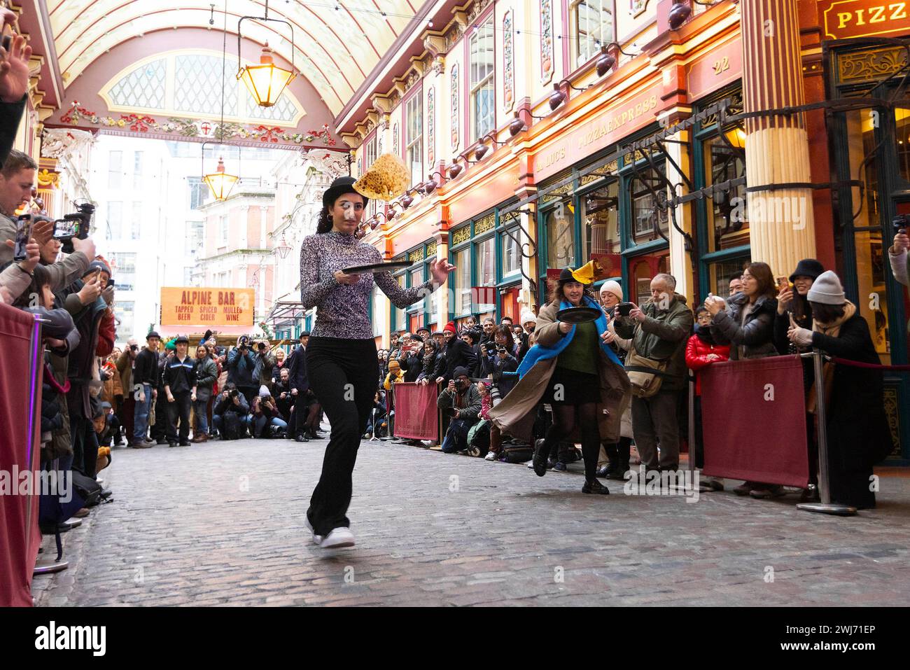 EDITORIAL USE ONLY People take part in the annual Leadenhall Market ...