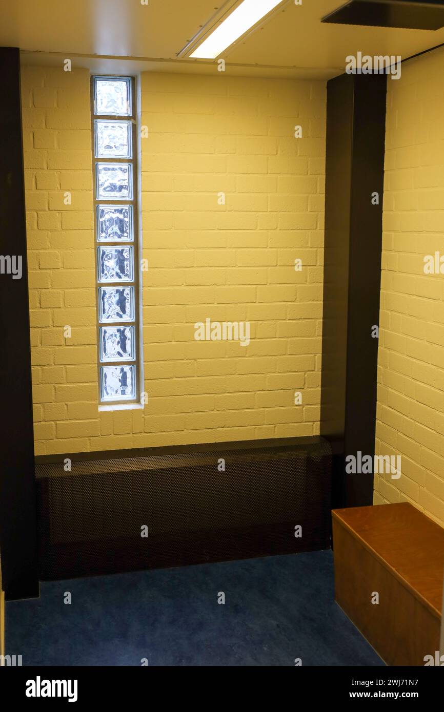 Cell at the police station in Waddinxveen for temporary storage of ...