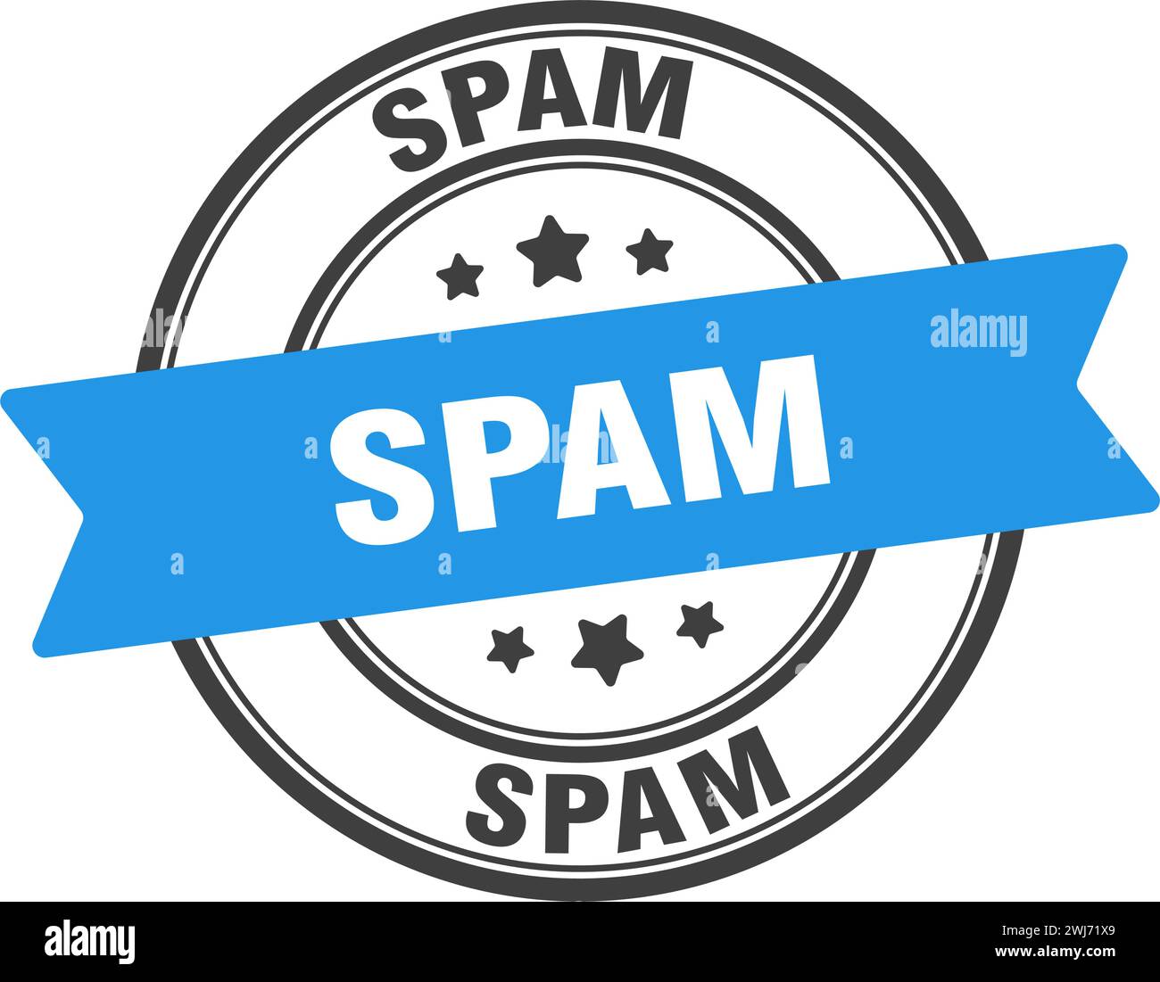 spam stamp. spam round sign. label on transparent background Stock ...