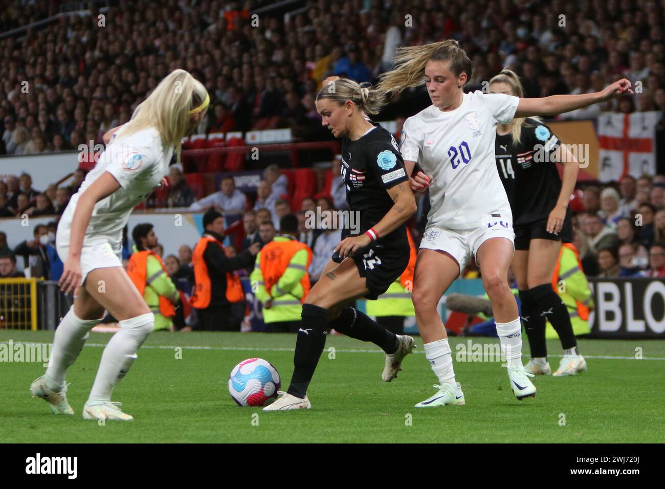 Laura Weinroither and Ella Toone England v Austria UEFA Womens Euro 6 ...