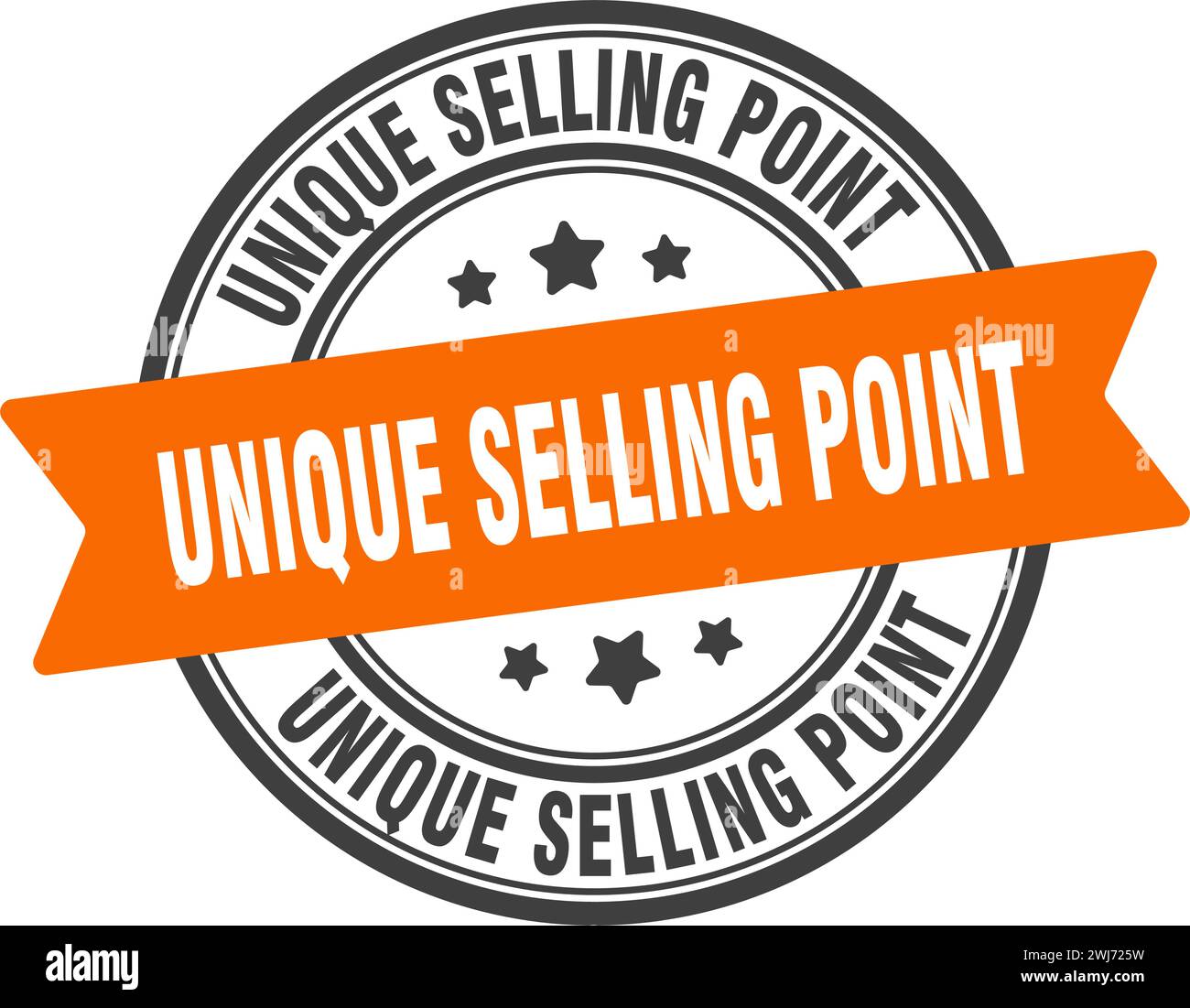 unique selling point stamp. unique selling point round sign. label on ...