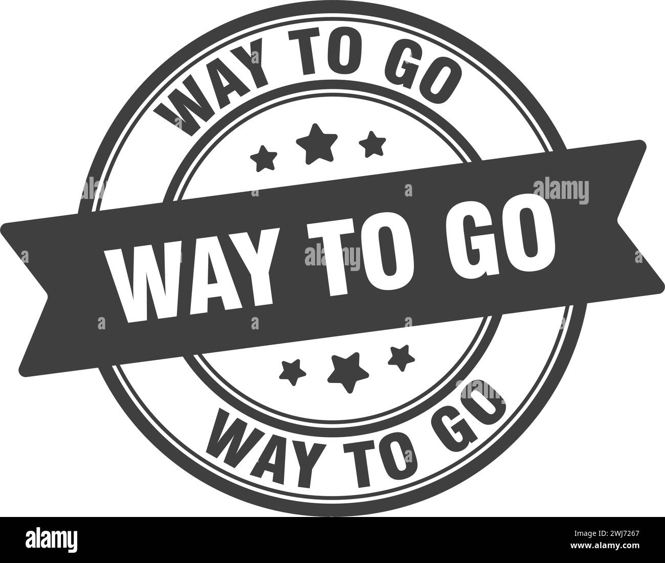 way to go stamp. way to go round sign. label on transparent background ...