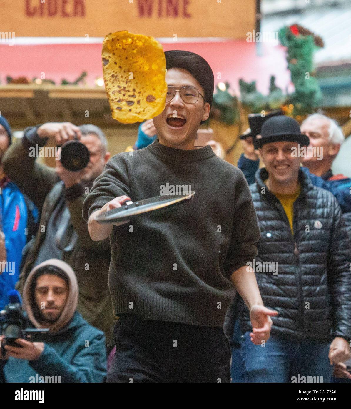 London, England, UK. 13th Feb, 2024. People take part in the annual ...