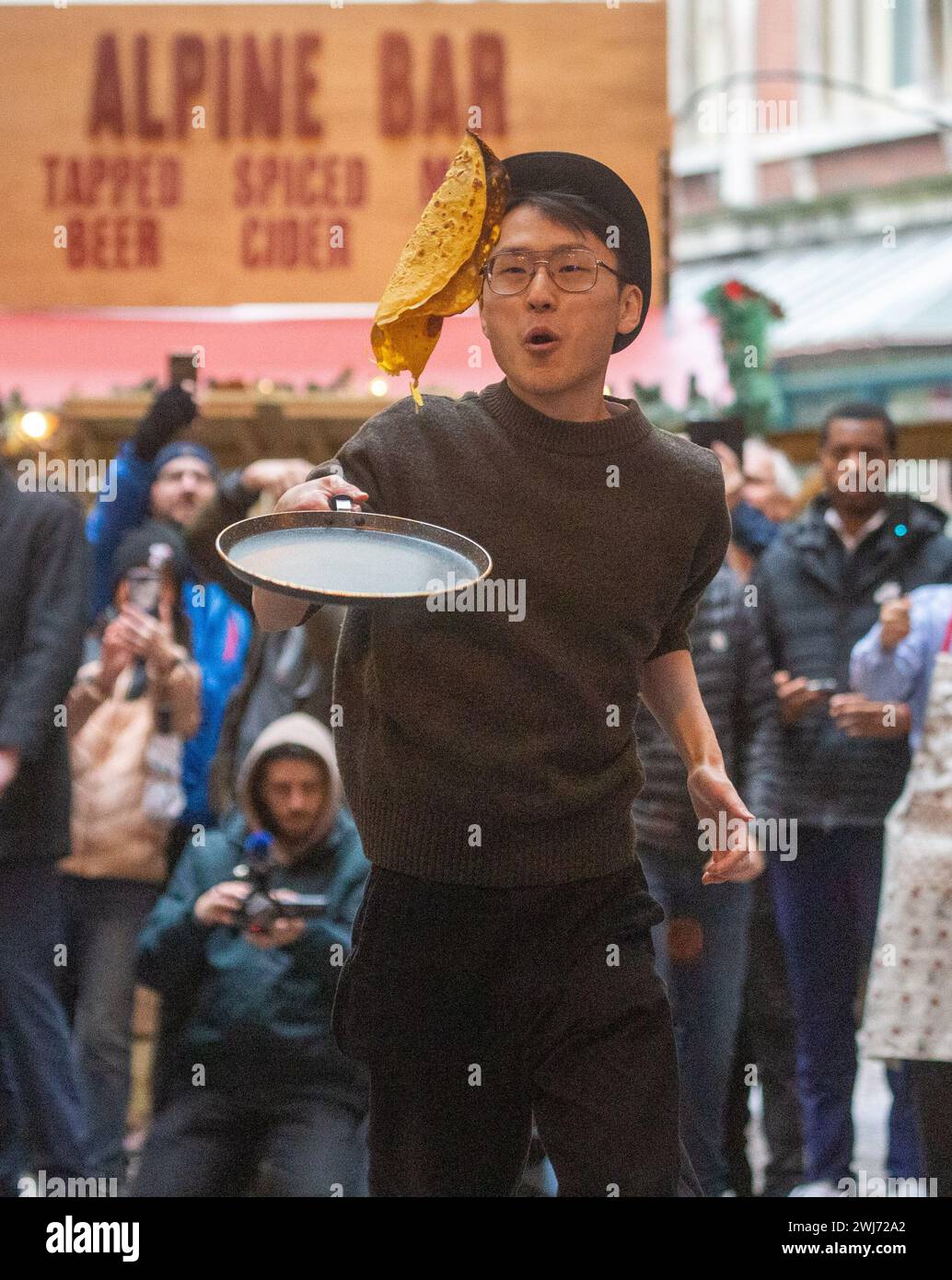 London, England, UK. 13th Feb, 2024. People take part in the annual ...