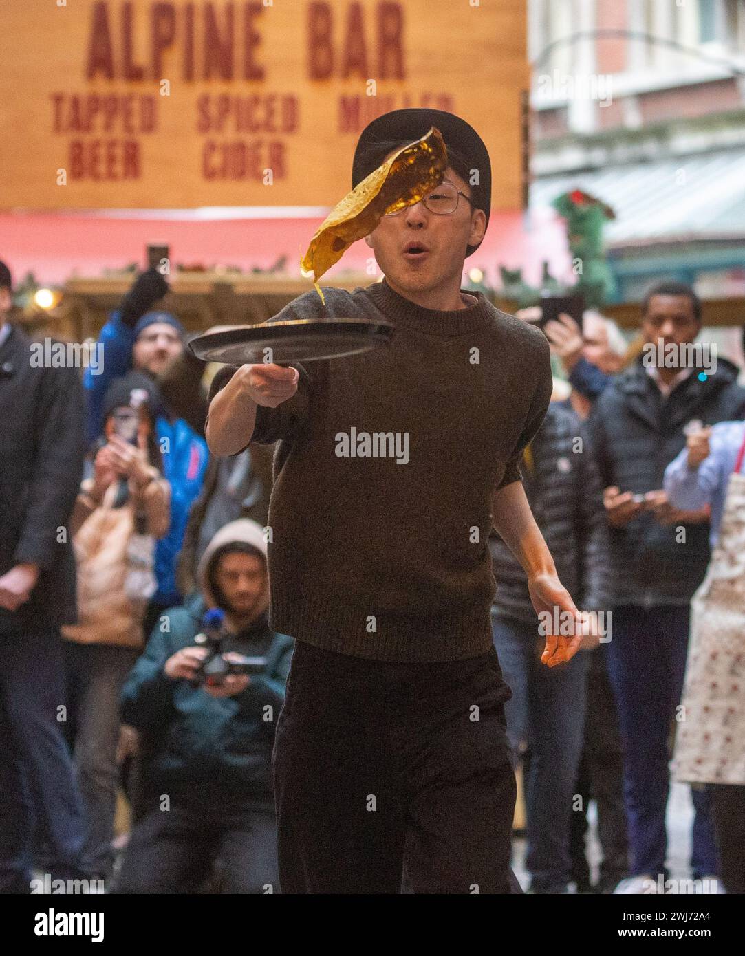 London, England, UK. 13th Feb, 2024. People take part in the annual ...