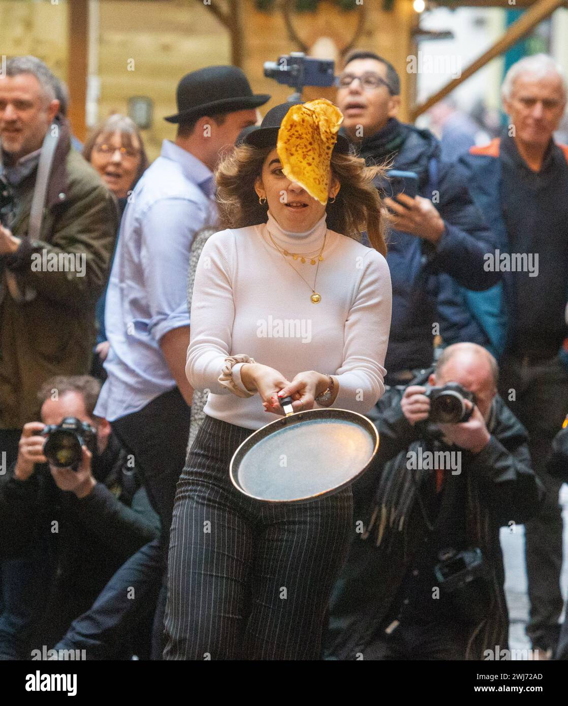 London, England, UK. 13th Feb, 2024. People take part in the annual ...