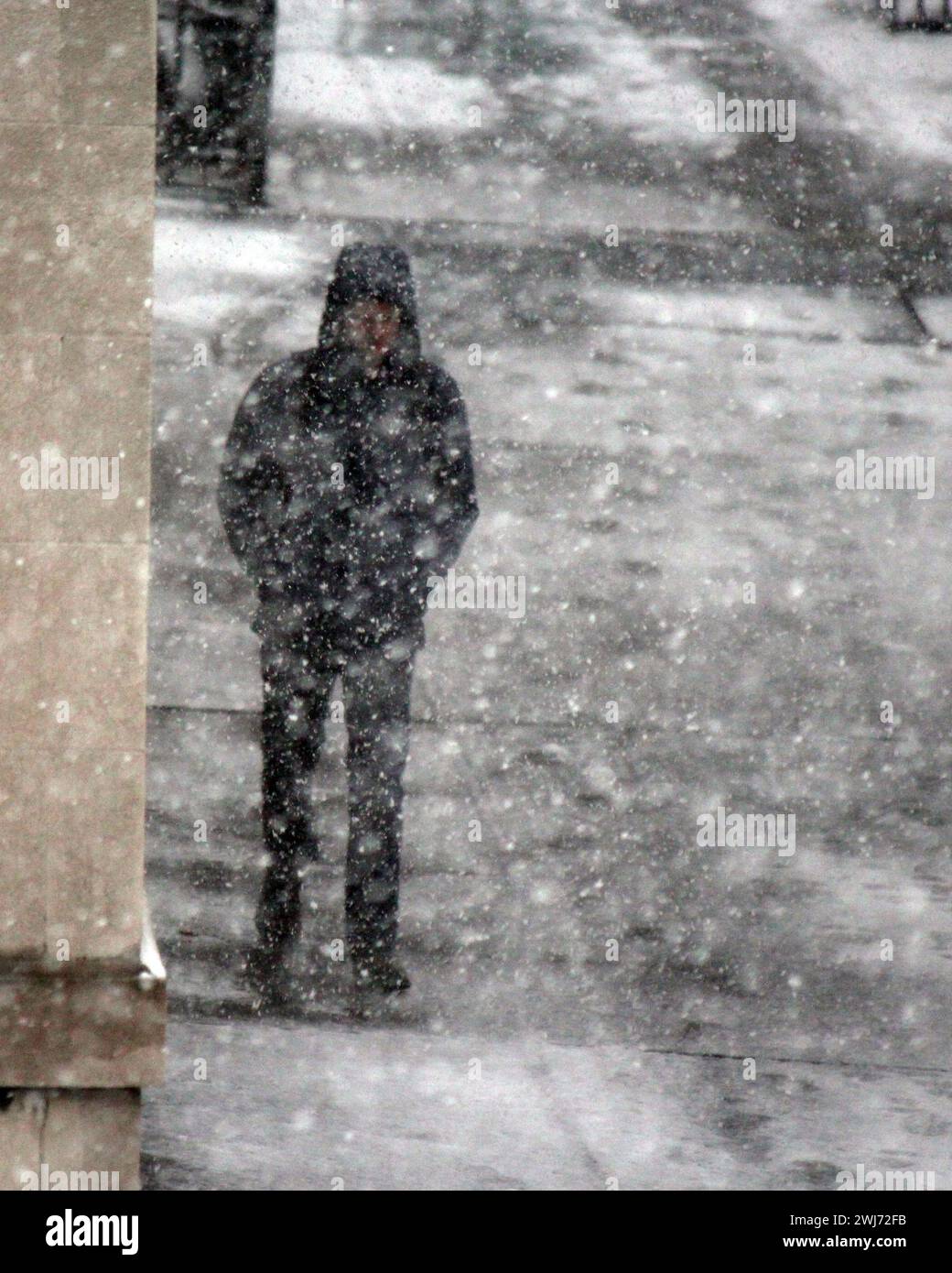 New York, Ny, USA. 13th Feb, 2024. The first major snowstorm of the ...