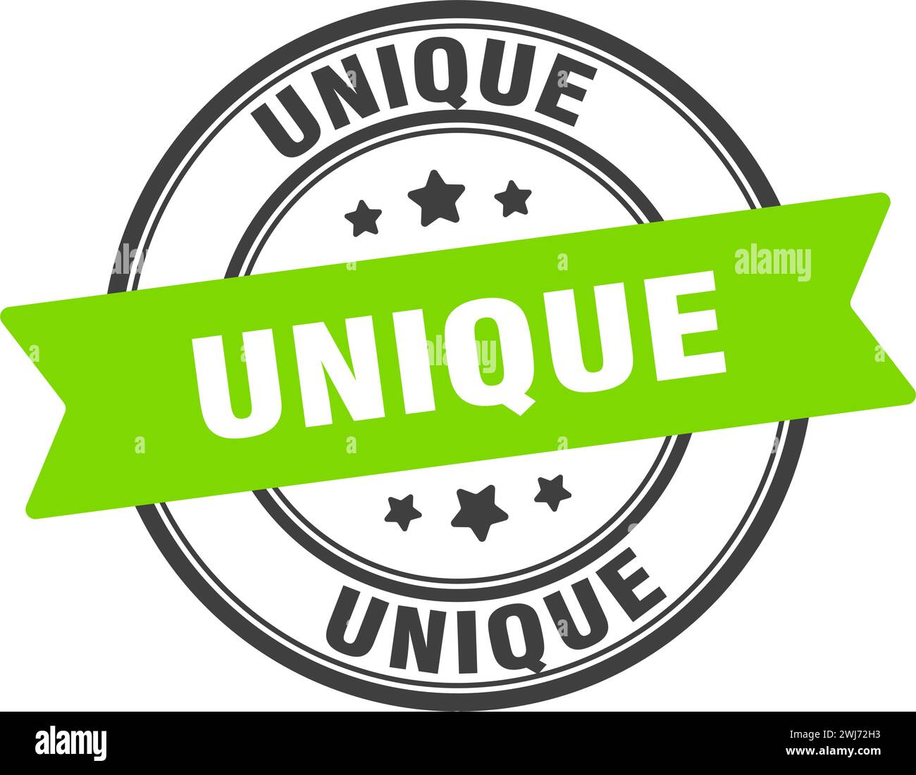 unique stamp. unique round sign. label on transparent background Stock ...