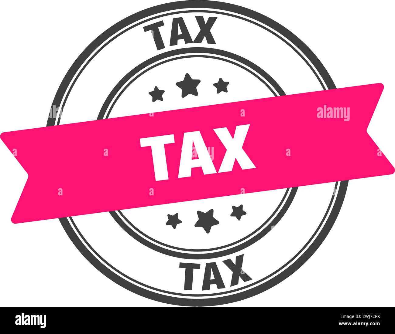 tax stamp. tax round sign. label on transparent background Stock Vector ...