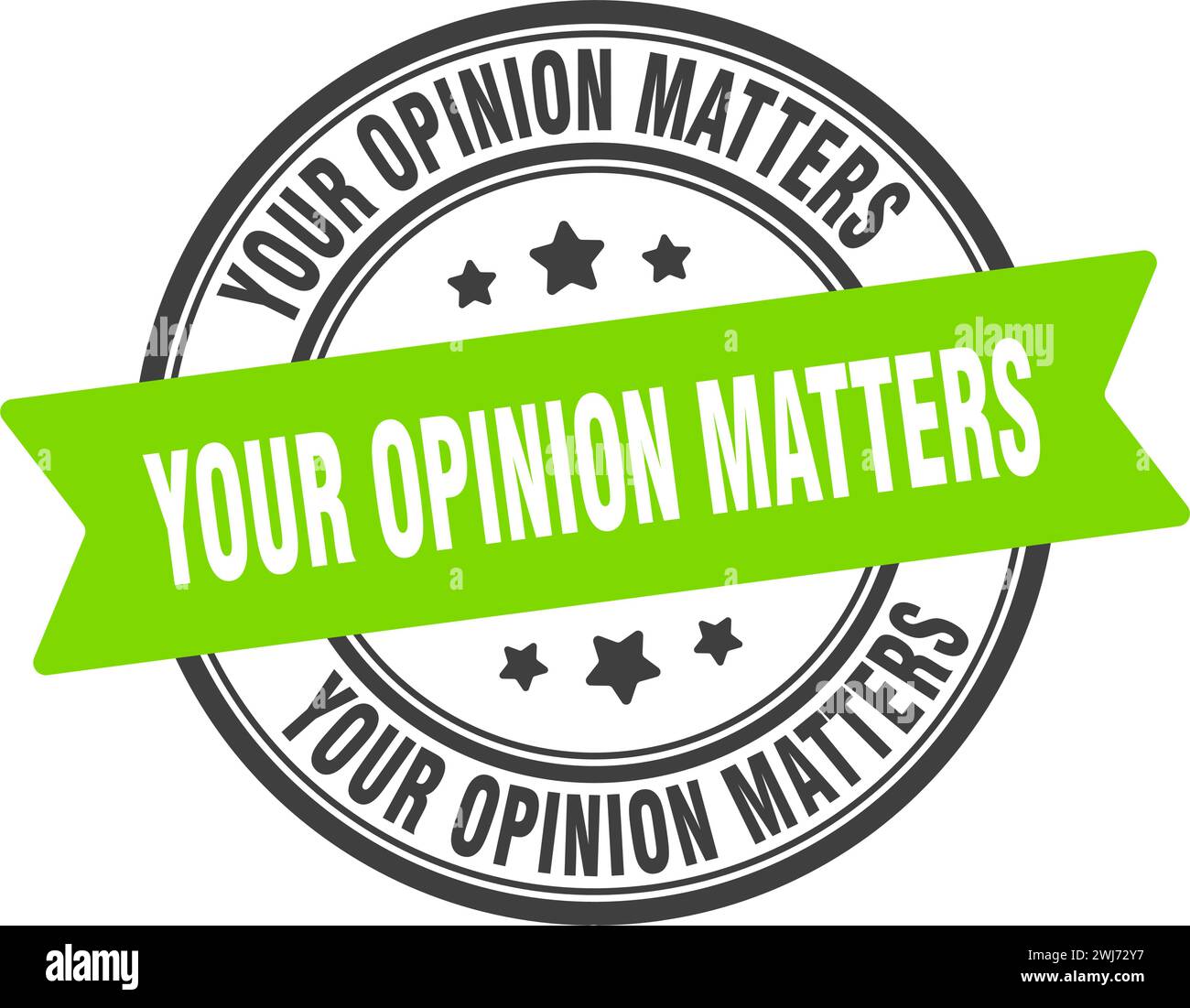 your opinion matters stamp. your opinion matters round sign. label on ...