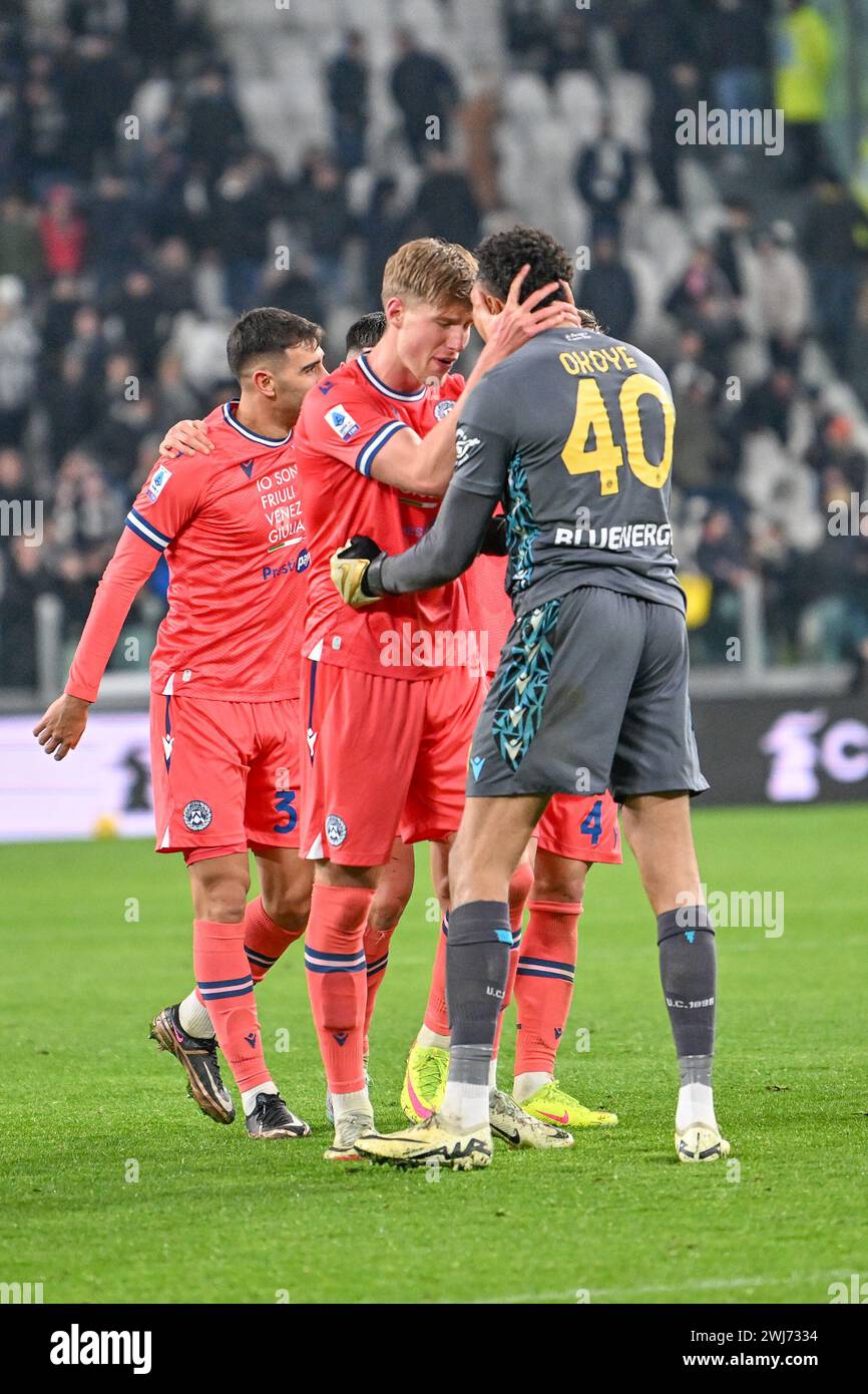 Turin, Italy. 12th Feb, 2024. Thomas Kristensen (31) of Udinese seen ...