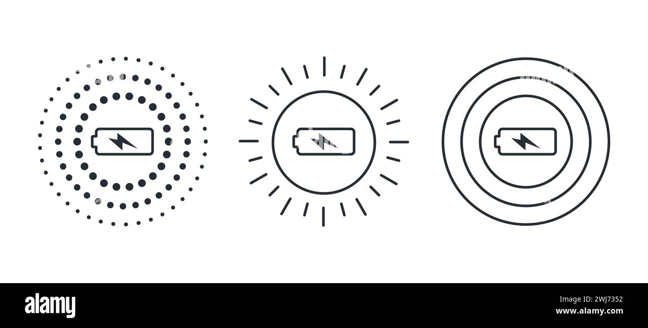 Wireless fast charging icon concept logo. Phone wireless charge ...