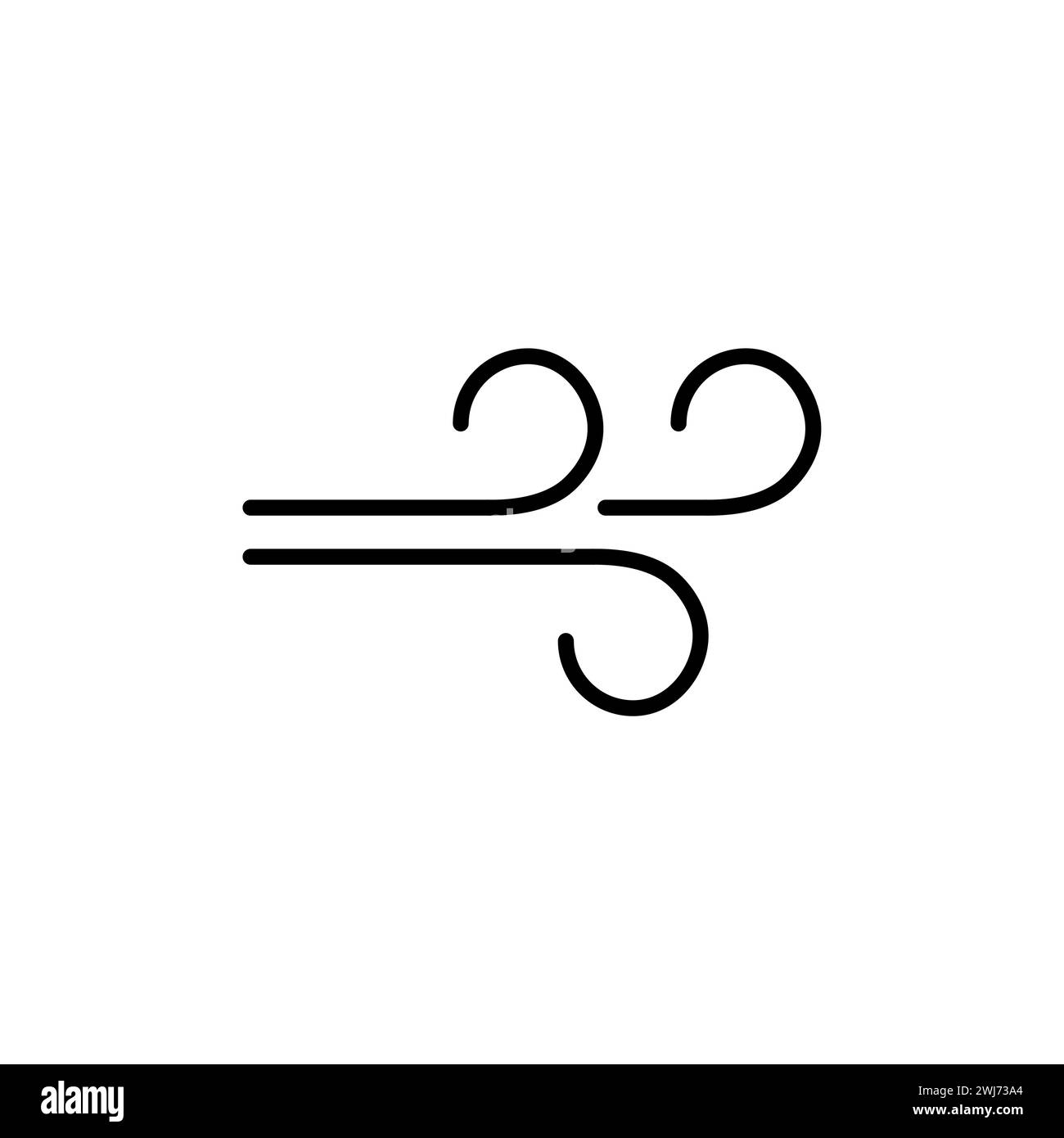 Wind blow line icon fresh vector cloud air isolated speed symbol. Wind ...