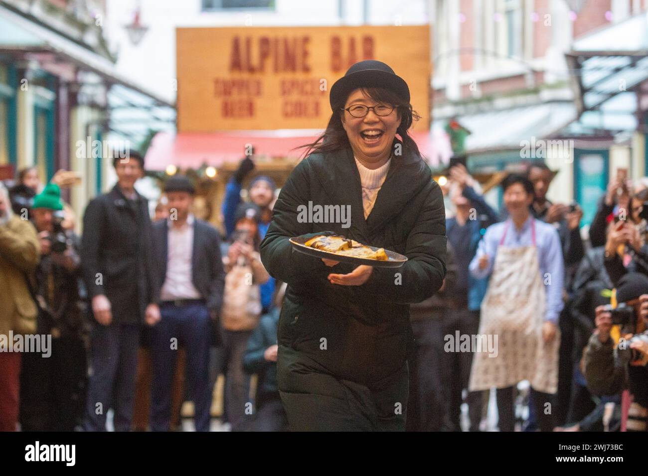London, England, UK. 13th Feb, 2024. People take part in the annual ...