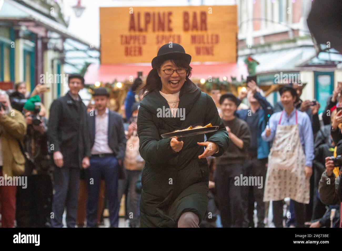 London, England, UK. 13th Feb, 2024. People take part in the annual ...