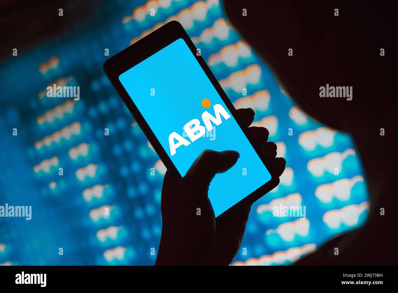 In this photo illustration, the ABM Industries Incorporated logo is ...