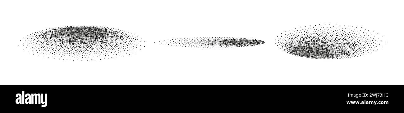 Stipple gradient oval shadow circle. Shadow effect texture ball dot ...