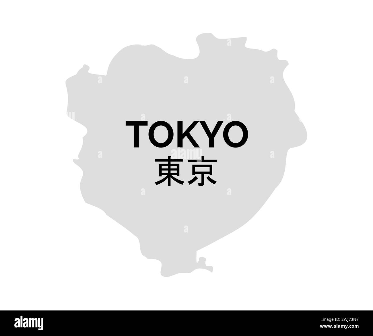 Tokyo city vector map. Japan Tokyo shape map background country icon ...