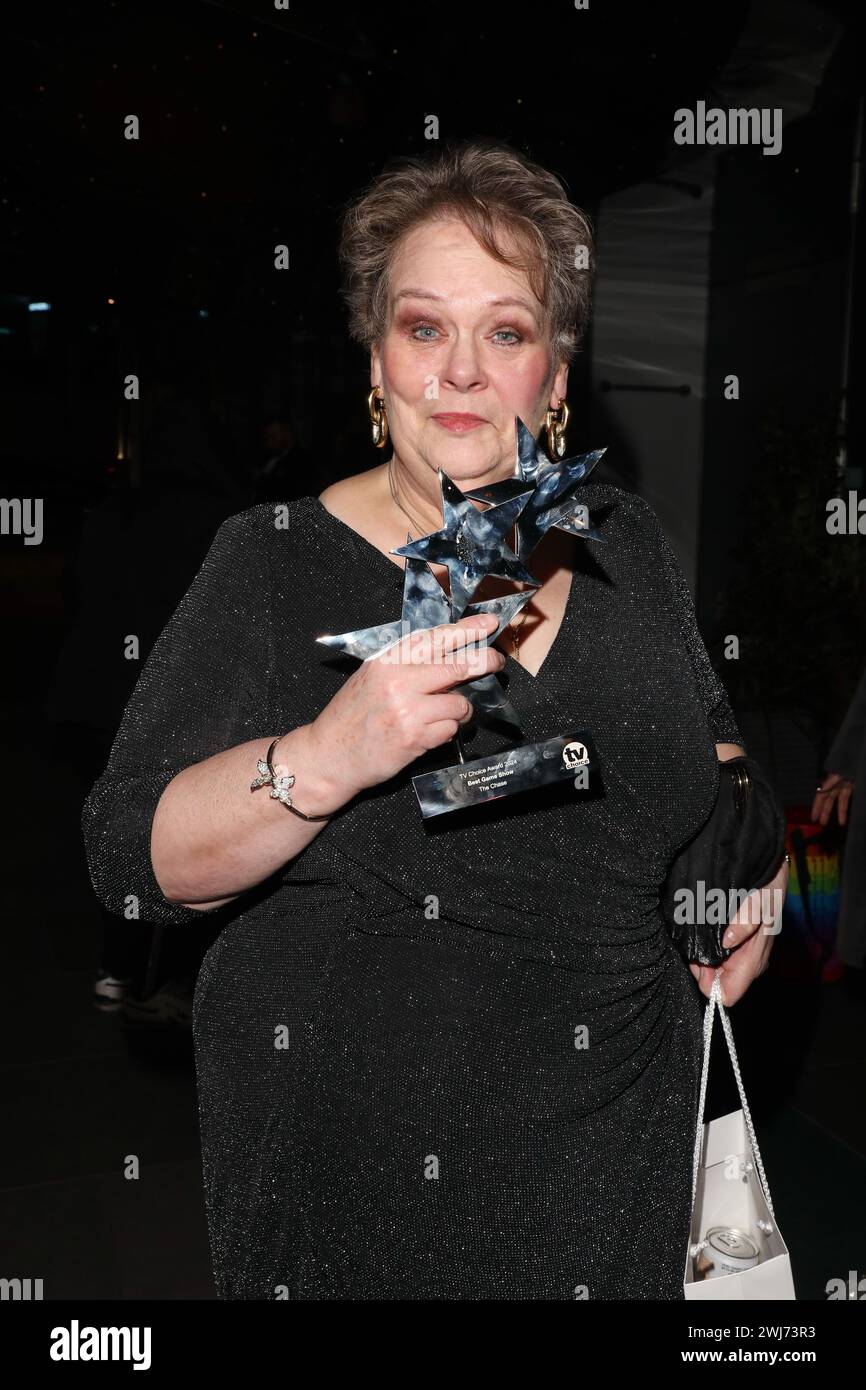Anne Hegerty attends TV Choice Awards at London Hilton Hotel. NO TV ...