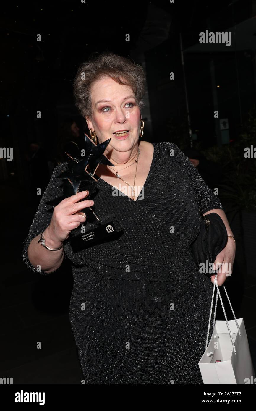 Anne Hegerty attends TV Choice Awards at London Hilton Hotel. NO TV ...