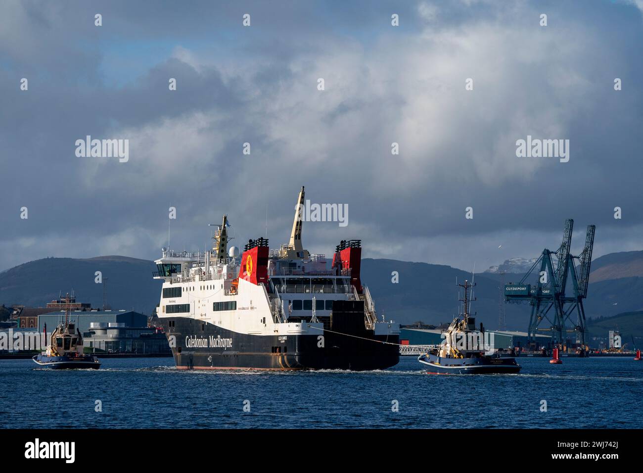 The Caledonian MacBrayne ferry MV Glen Sannox undergoes a sea trial ...