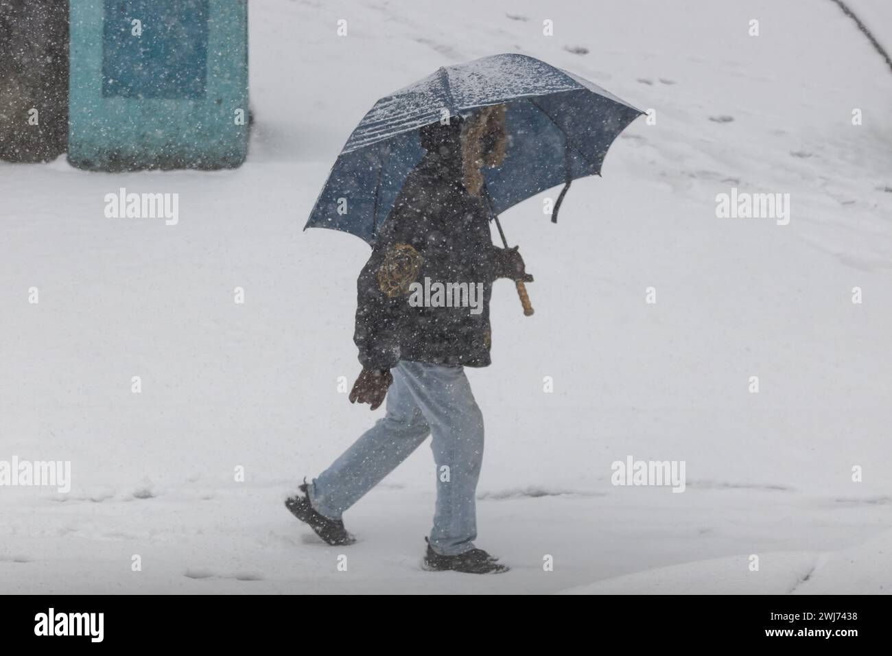 Snow fell and accumulated in the city of Jersey City in the State of ...