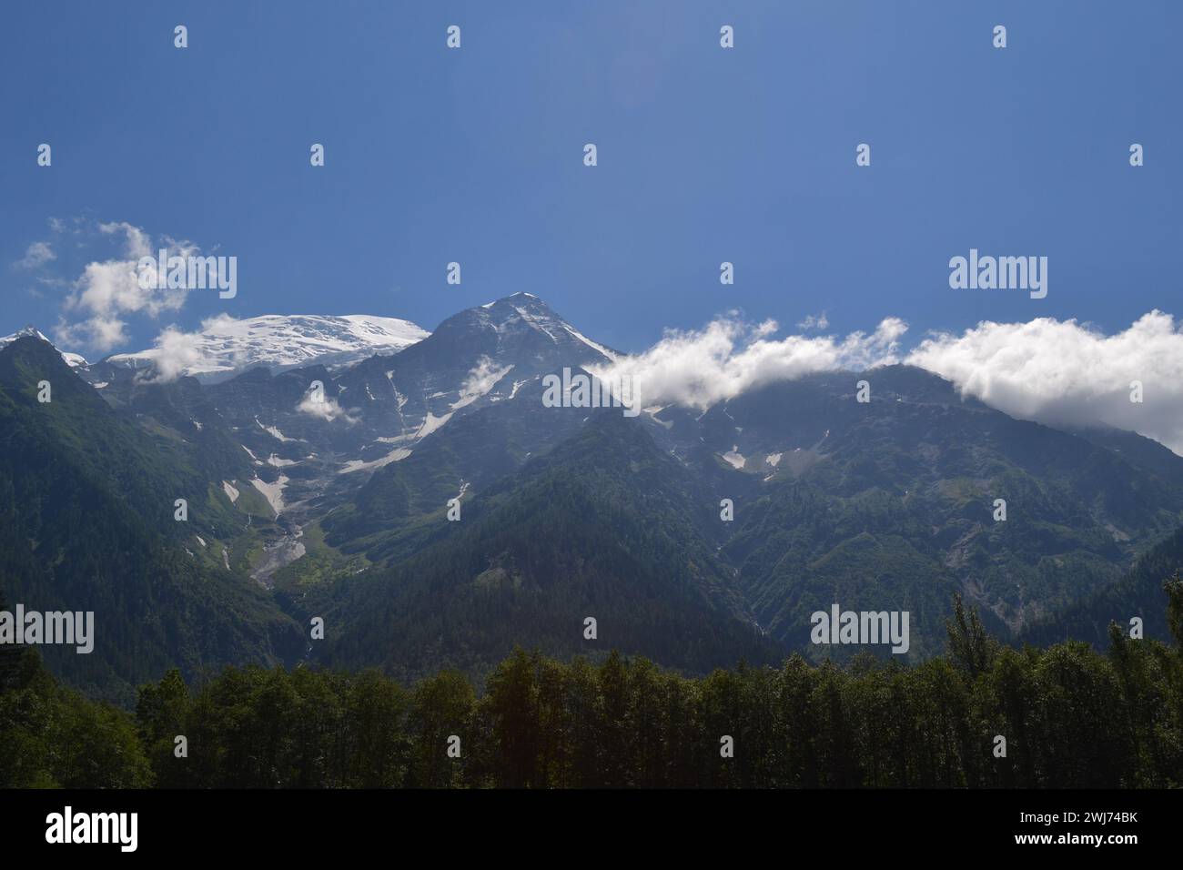 Landscape of Mont Blanc from the French Side of the Alps. 'Mont Blanc ...