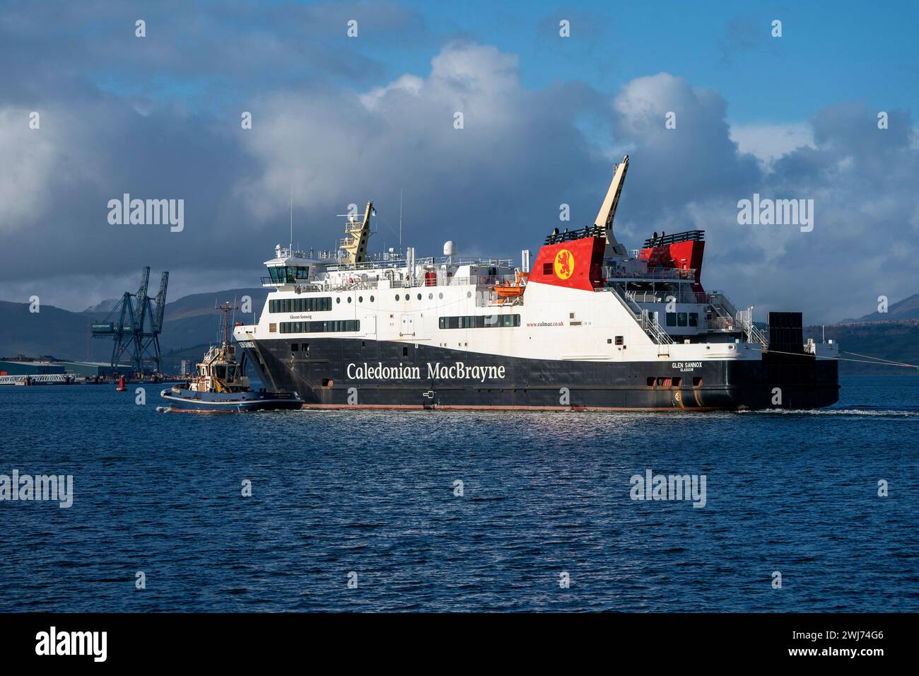 The Caledonian MacBrayne ferry MV Glen Sannox undergoes a sea trial ...