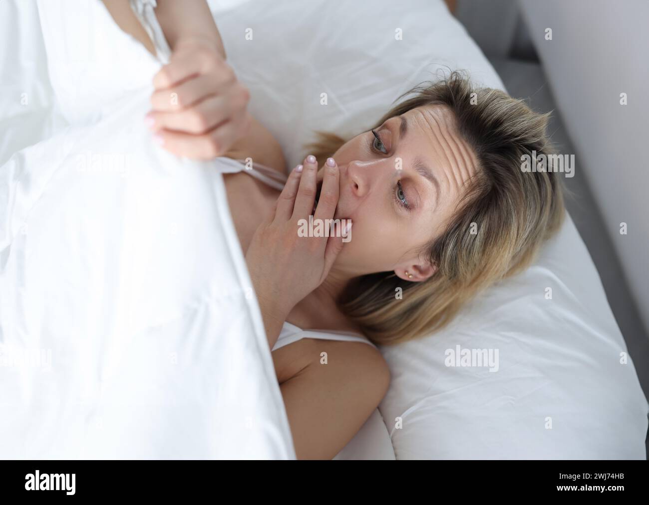 Shocked fluffy woman hi-res stock photography and images - Alamy