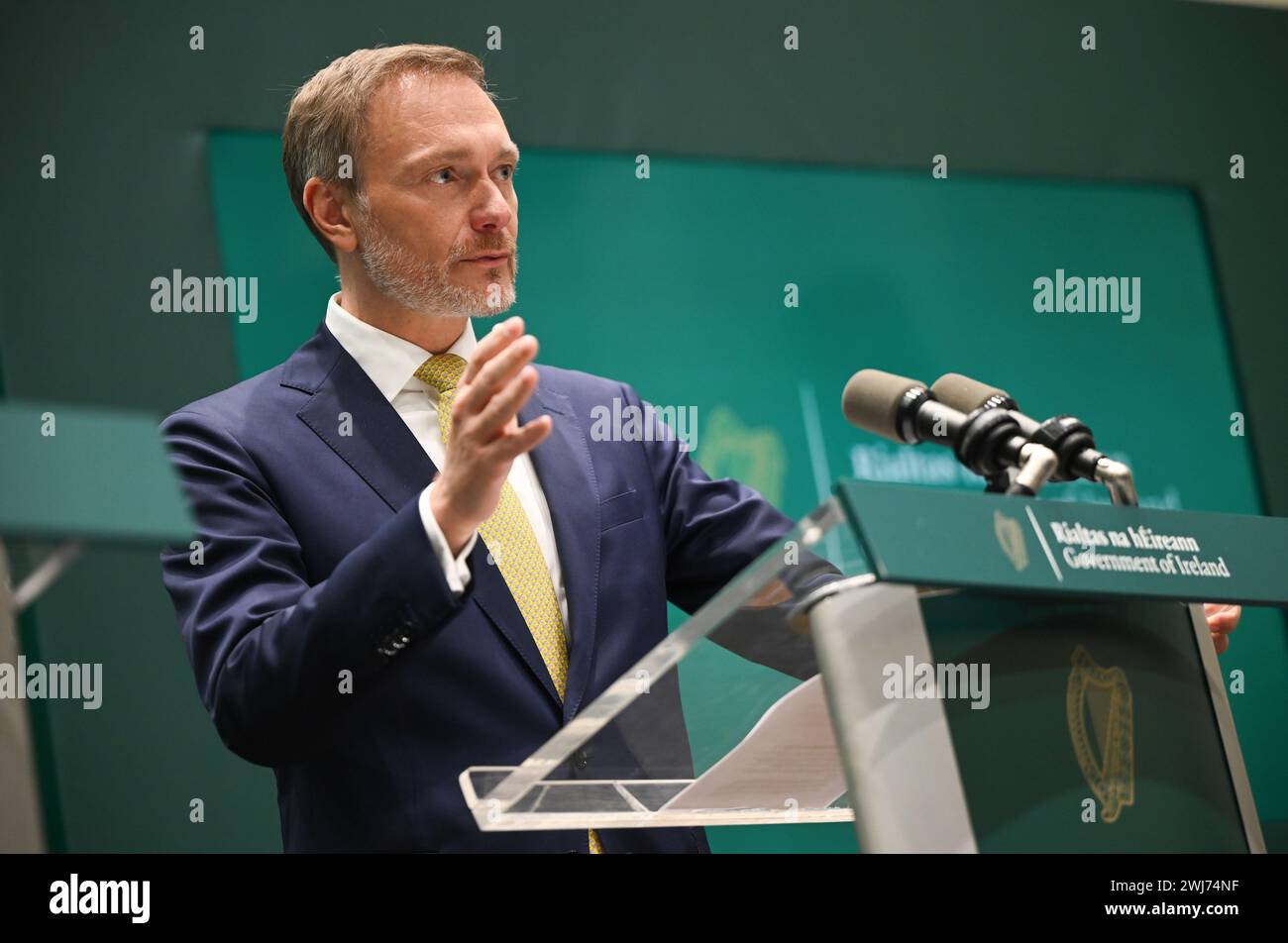 Dublin, Ireland. 13th Feb, 2024. Christian Lindner (FDP), Federal ...