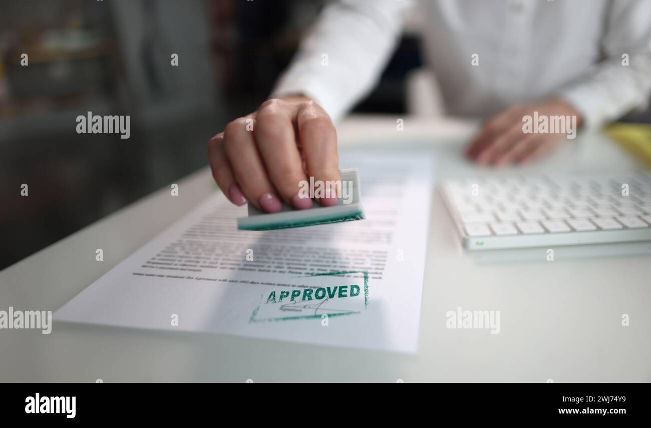 Quality control approved stamp signature hi-res stock photography and ...