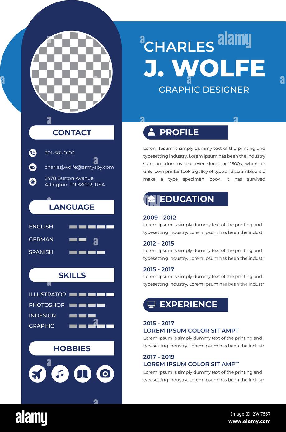 Cv layout hi-res stock photography and images - Alamy