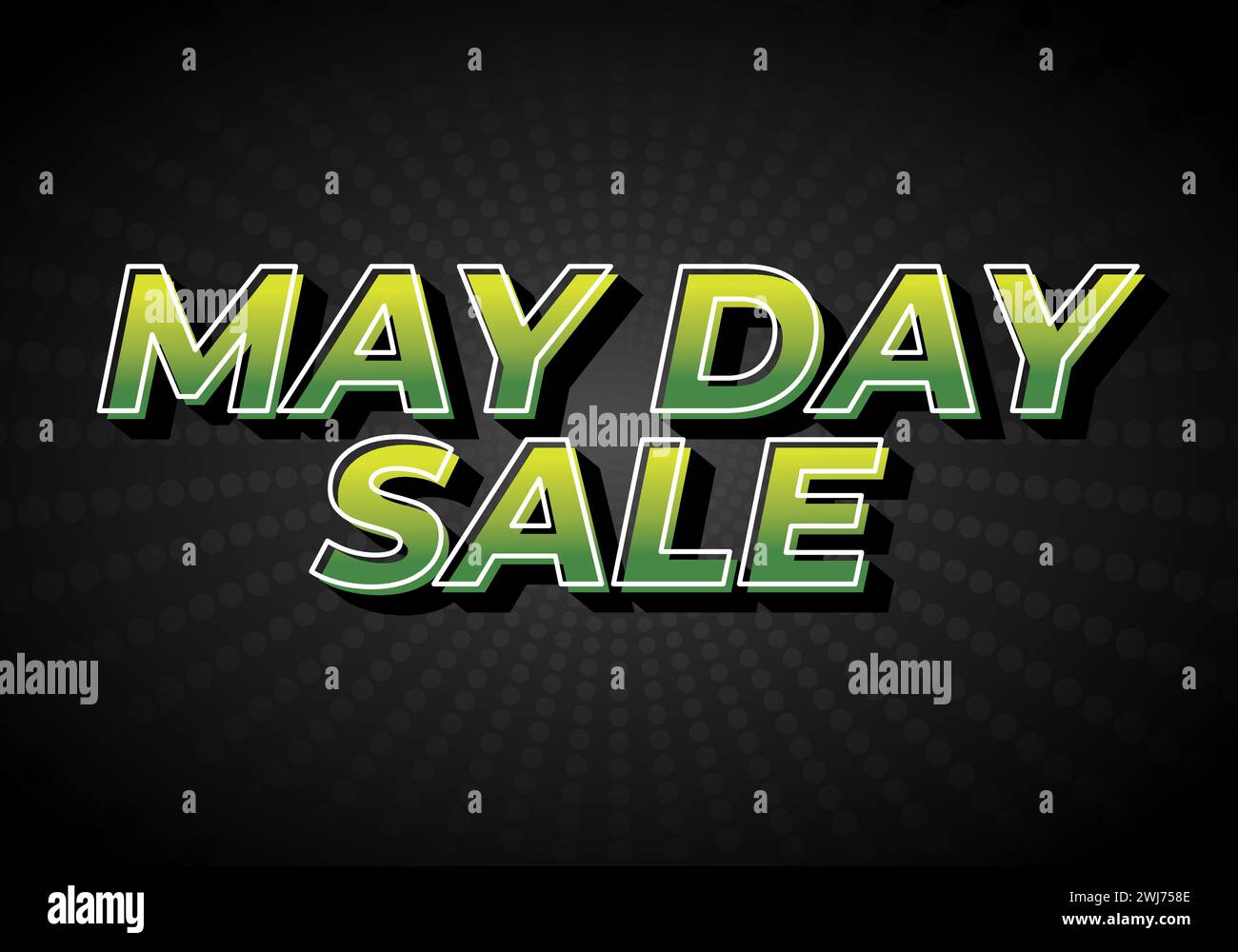 May day sale. Text effect design in 3D look effect with eye catching ...