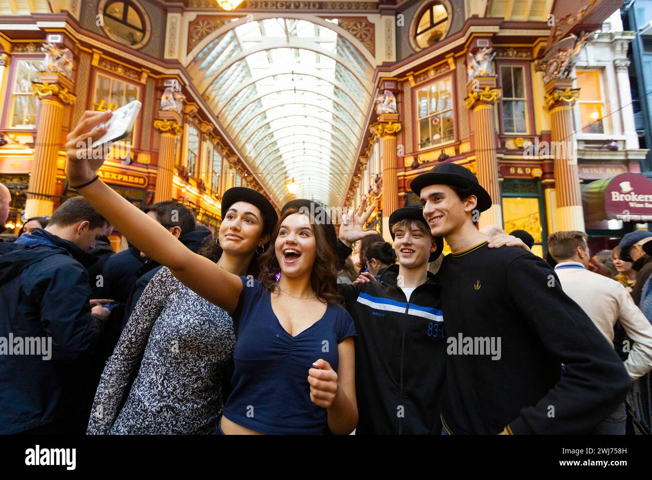 EDITORIAL USE ONLY People take part in the annual Leadenhall Market ...