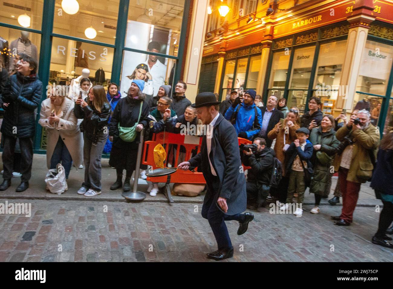 London, England, UK. 13th Feb, 2024. People take part in the annual ...