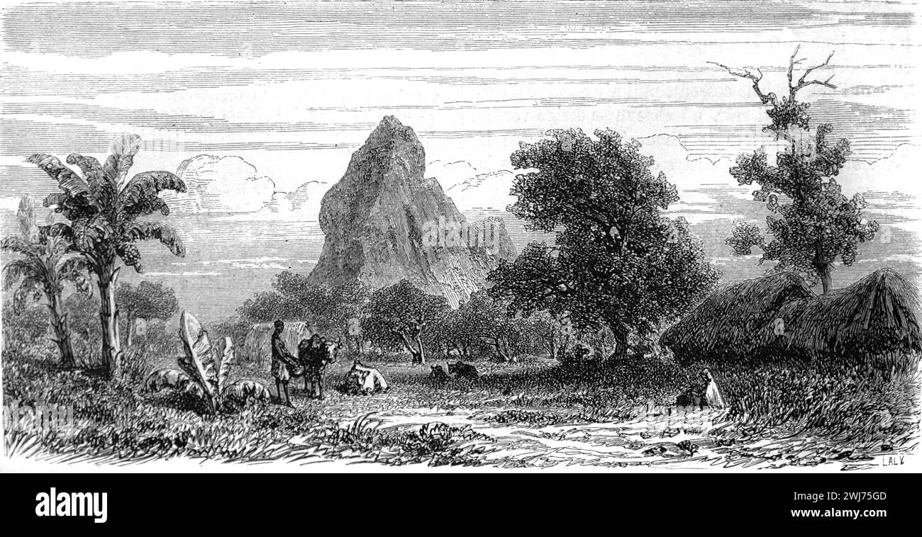 View of Rempart Mountain, Montagne du Rempart, near Tamarin, Rivière ...