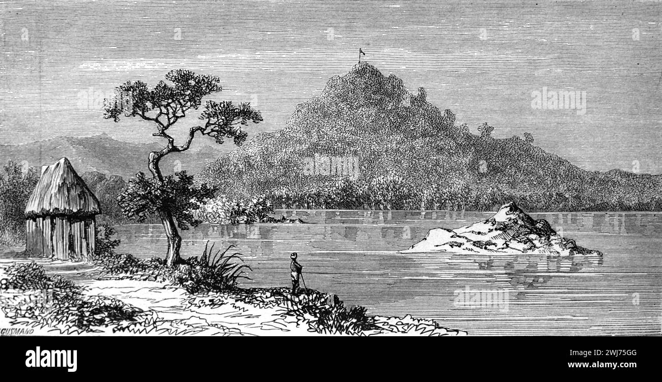 Early View of Ganga Talao, aka Grand Bassin, a Crater Lake Sacred to ...