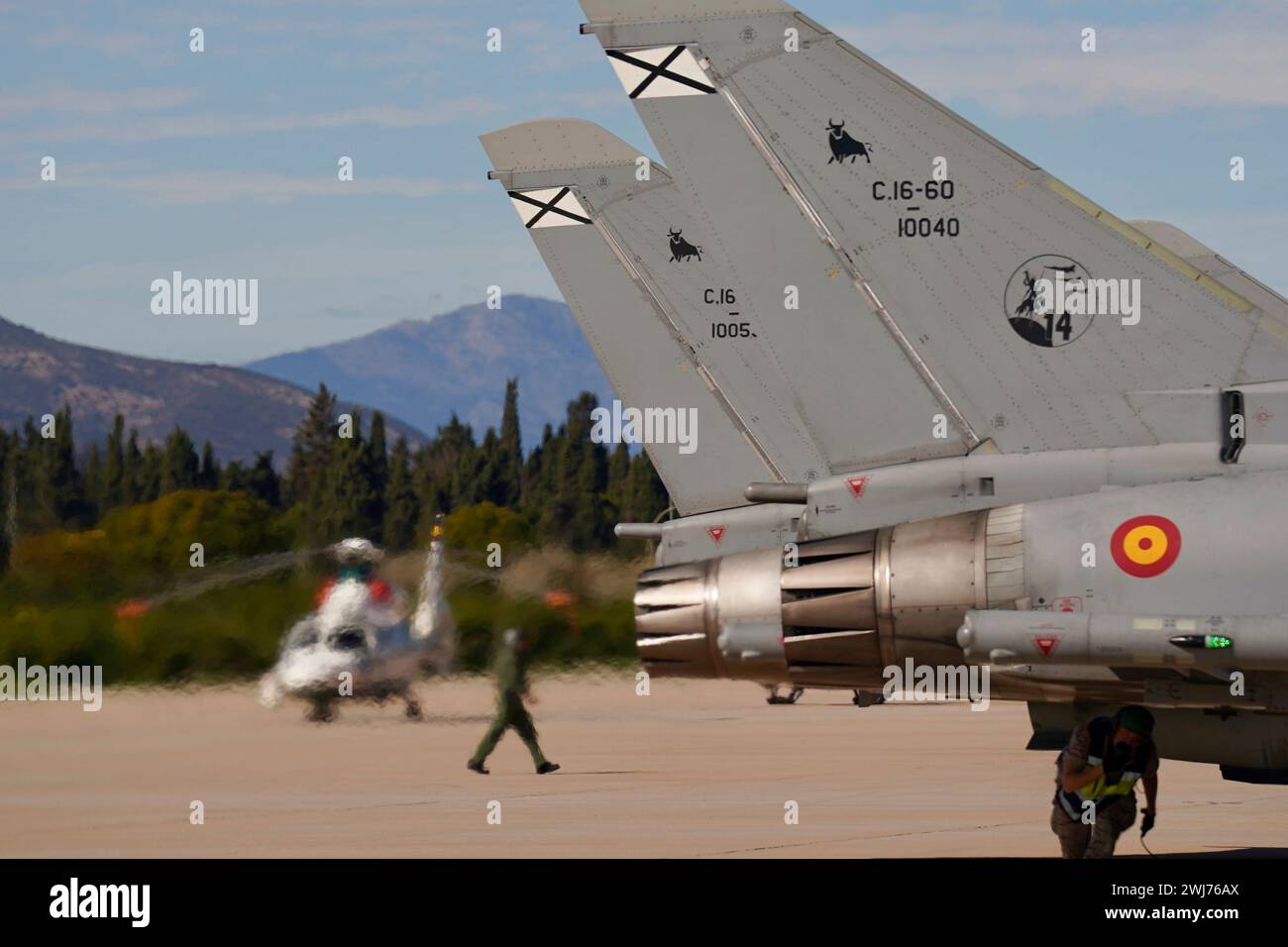 Detail of the first activation of the 'Eagle Eye' of 2024 at Malaga Air ...